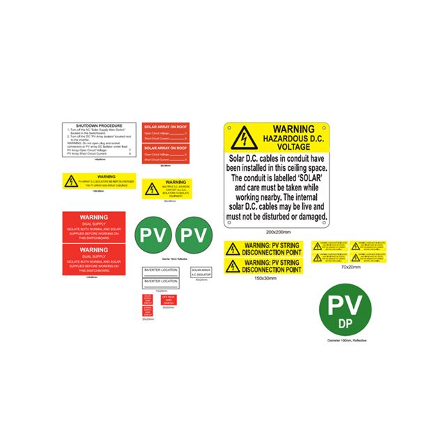 Nebulas Grid Connect Label Kit (WL-1#) | Mainergy Solar